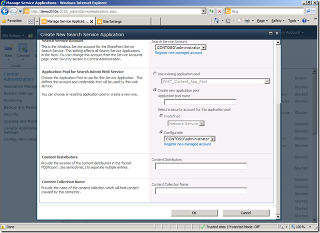 A Static State Part 5 Fast For Sharepoint 2010 Service Configuration